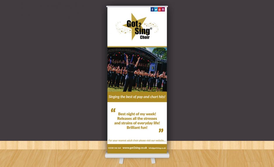Got 2 Sing Choir Pull Up Roller Banner - GetSited