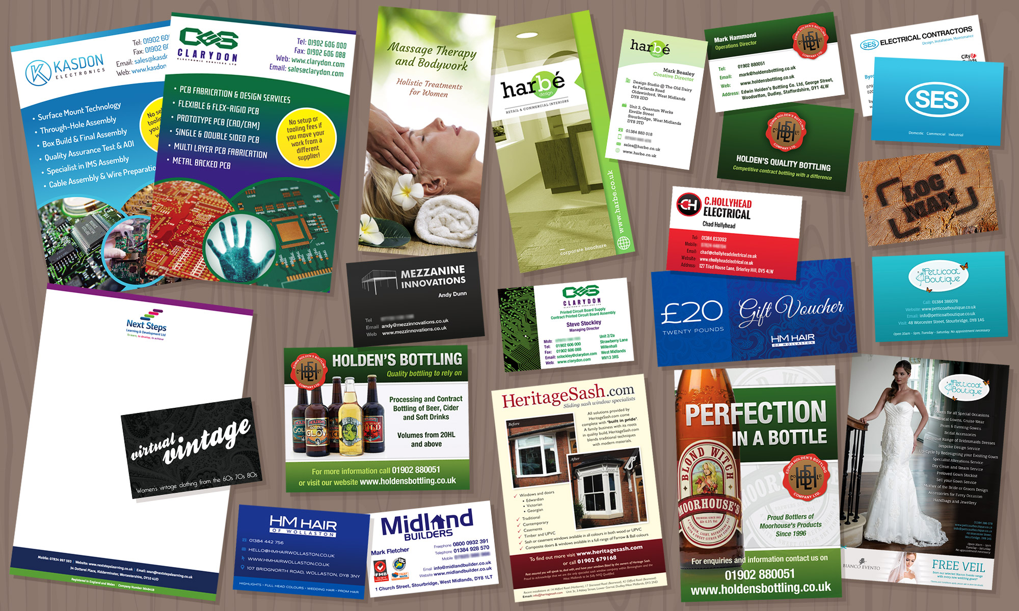 Design for Print: business cards, letterheads, leaflets