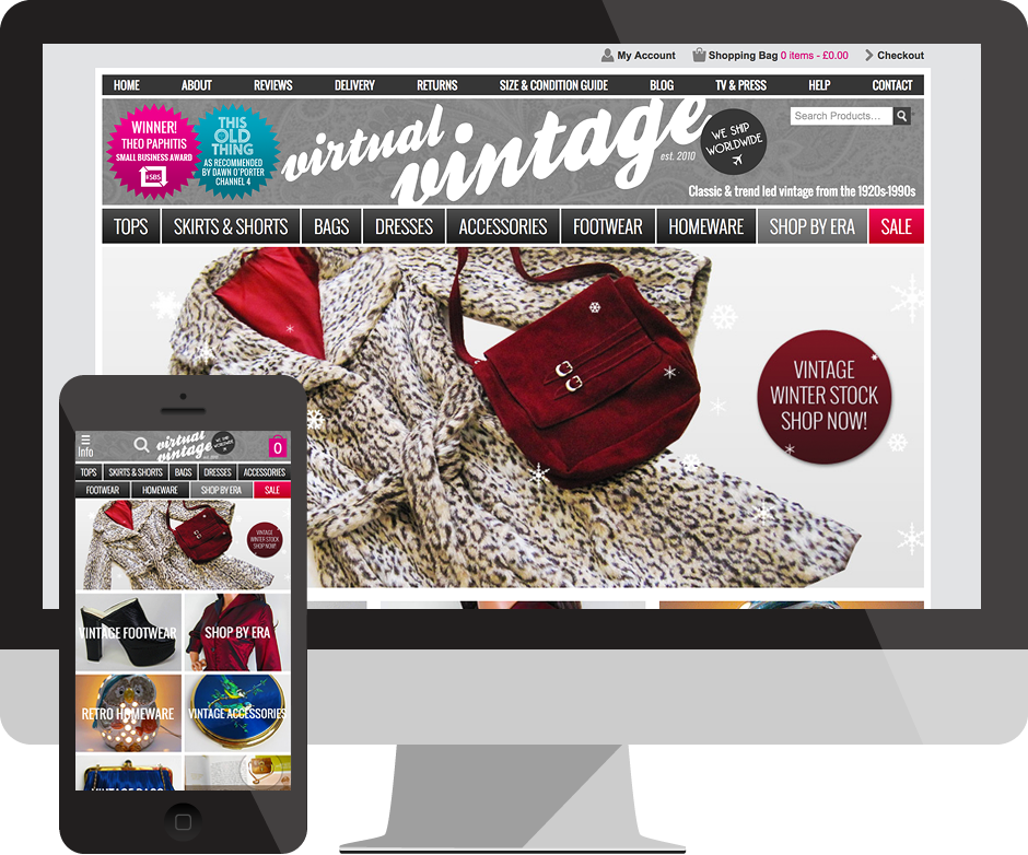 Website Design & Development for Virtual Vintage