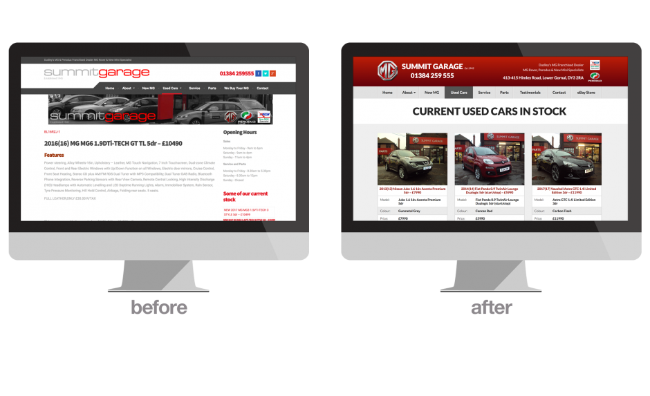 Summit Garage Website Redesign